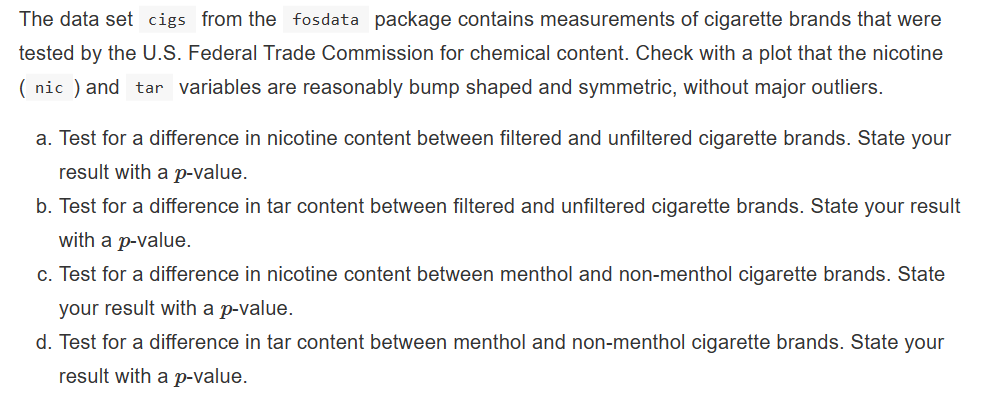 Solved Please use R code to answer the questions! | Chegg.com