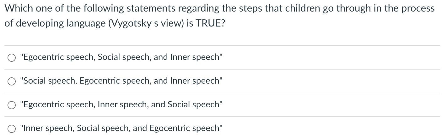 Solved Which one of the following statements regarding the | Chegg.com