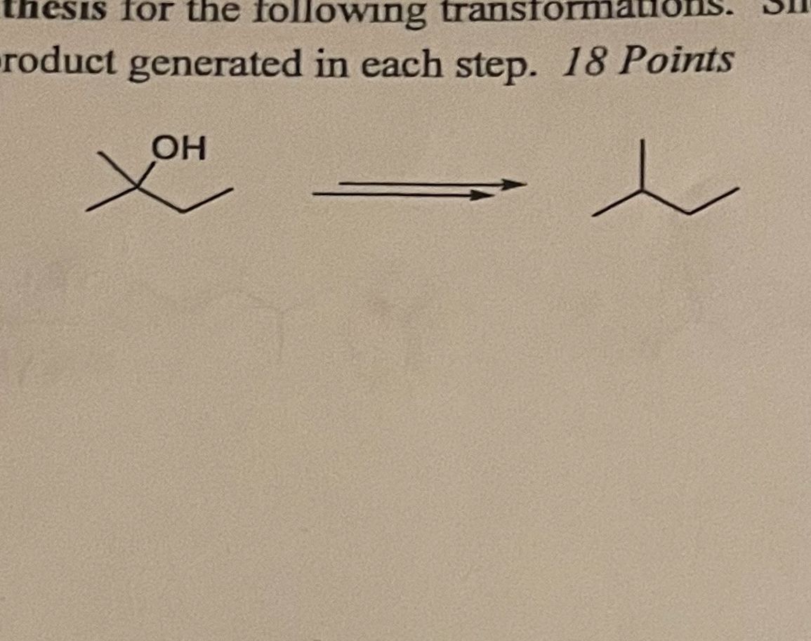 Solved propsoe a multi-step synthesis for the following | Chegg.com