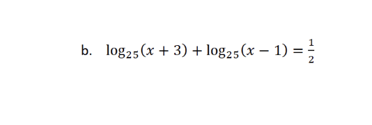 Solved log25(x+3)+log25(x−1)=21 | Chegg.com