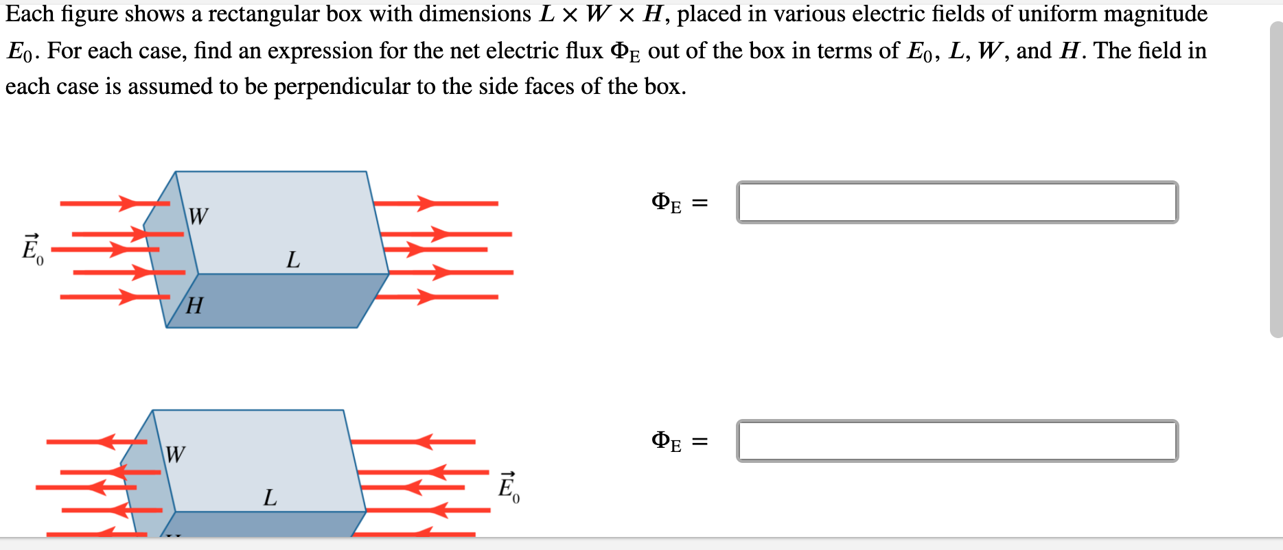 Solved Each figure shows a rectangular box with dimensions L | Chegg.com