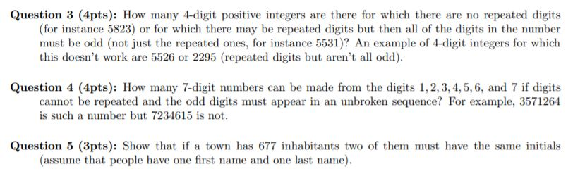 Solved Question 3 (4pts): How many 4-digit positive integers | Chegg.com
