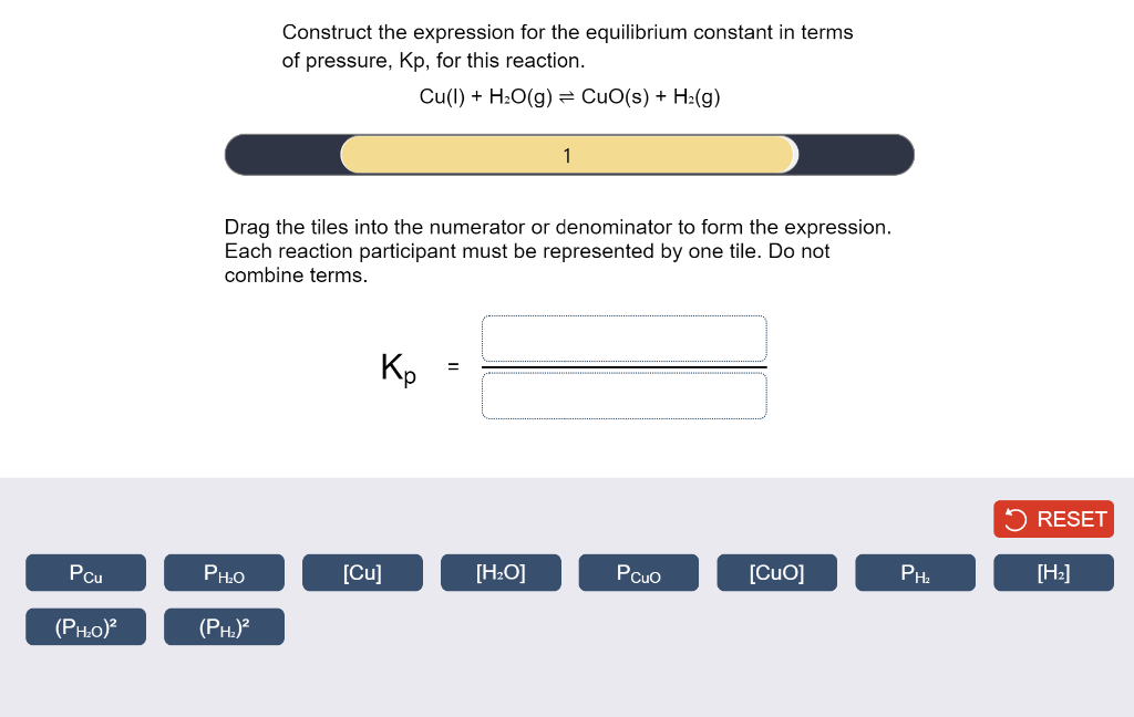 Solved Construct the expression for the equilibrium constant | Chegg.com