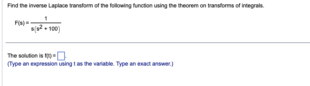 Solved Find the inverse Laplace transform of the following | Chegg.com