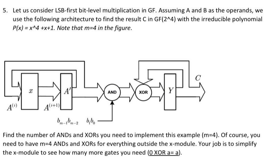 Solved 5. Let us consider LSB-first bit-level multiplication | Chegg.com