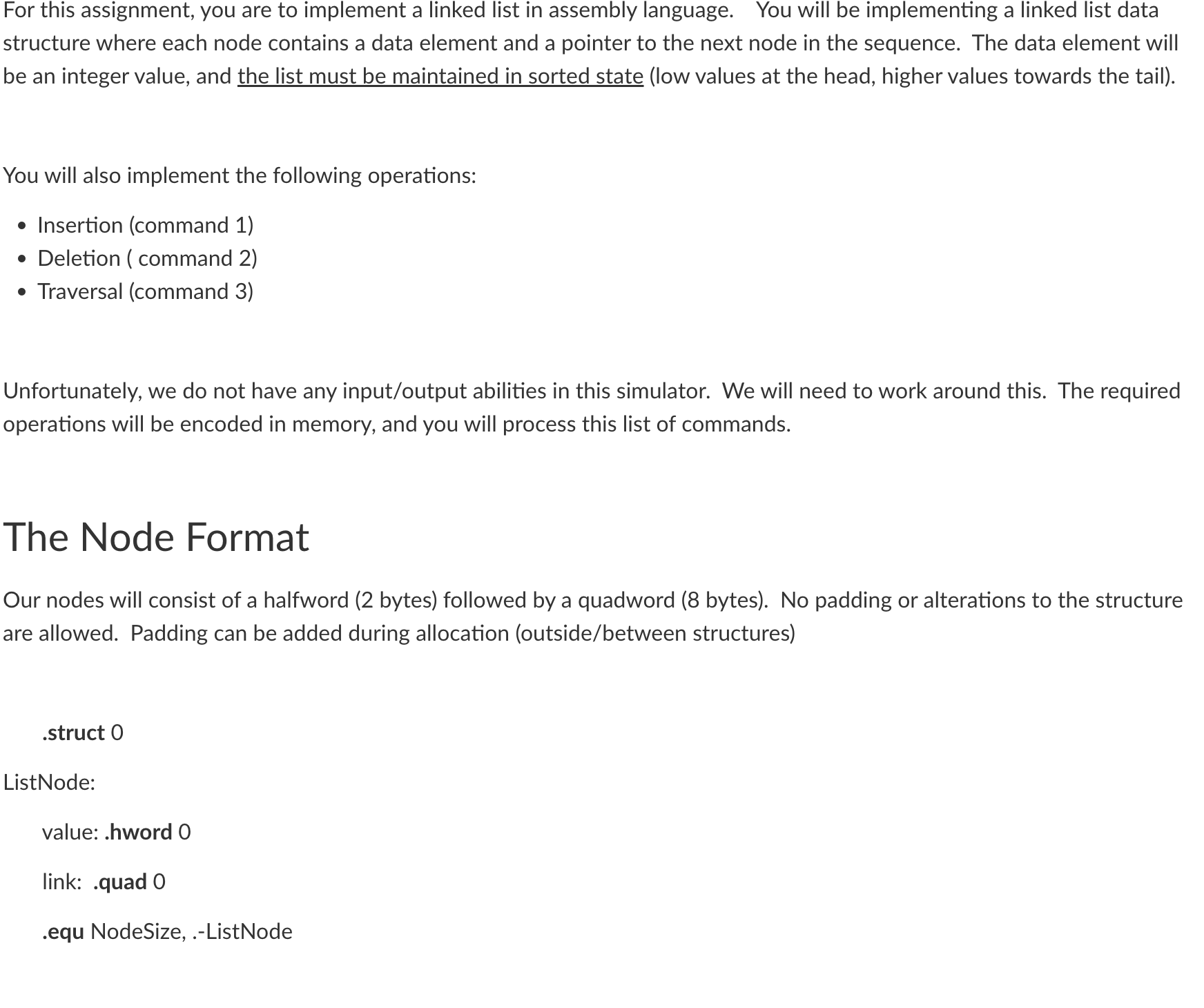 Solved For this assignment, you are to implement a linked | Chegg.com