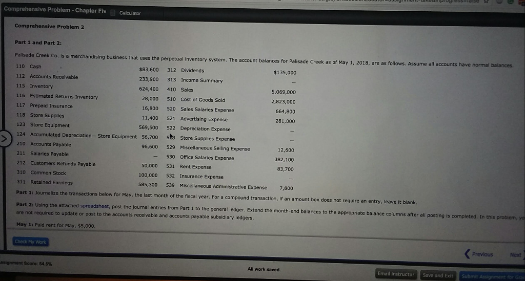 Comprehensive Problem 2 Part 8: You must complete | Chegg.com