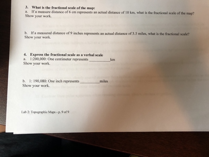 Solved 3 What Is The Fractional Scale Of The Map A If A Chegg