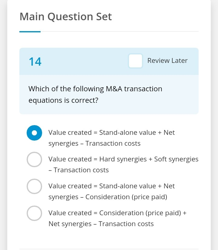 Solved Main Question Set 14 Review Later Which of the | Chegg.com