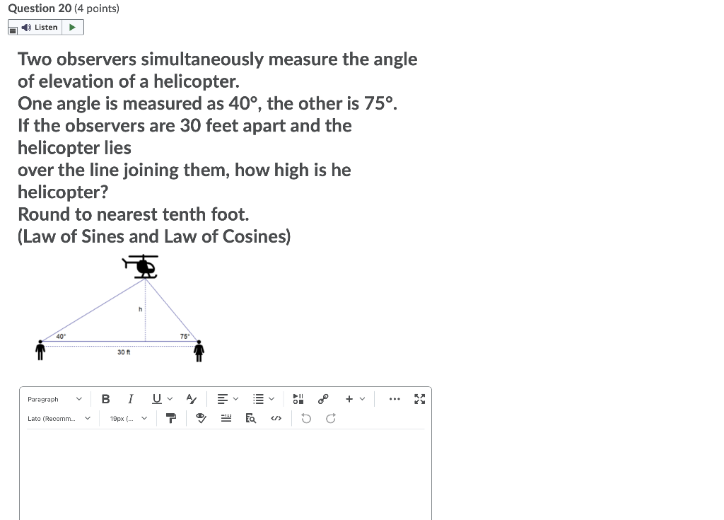 Solved Question 20 (4 points) E Listen Two observers | Chegg.com