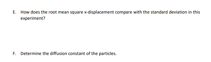 Solved Problem 2: Random motion of 100 particles A scientist | Chegg.com