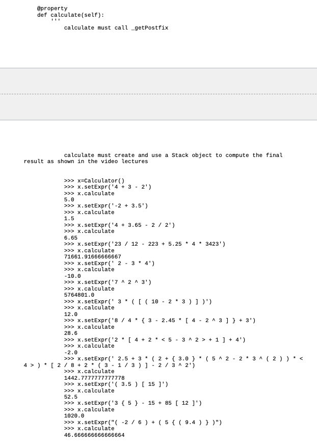 class Stack: ≫x=Stack() →>x.pop() ≫x.push(2) ≫x. push | Chegg.com