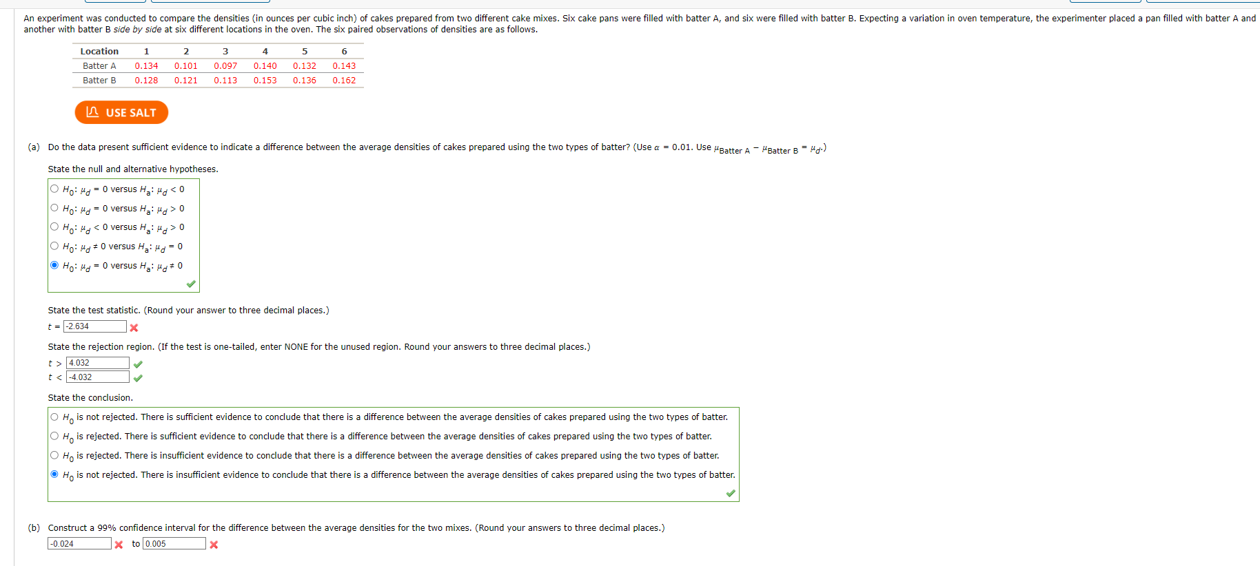 Solved (a) Is there a significant difference in the average | Chegg.com
