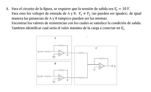 Solved Para el ﻿circuito de la ﻿figura, se ﻿requiere que la | Chegg.com