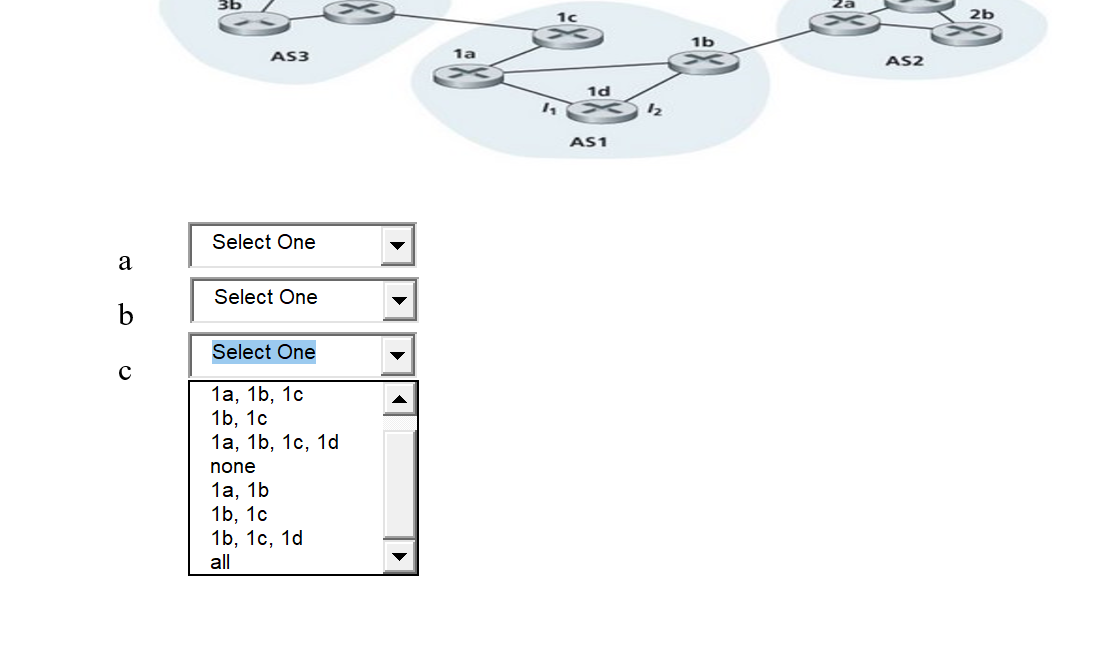 10) Consider the network shown below. Suppose AS3 and | Chegg.com