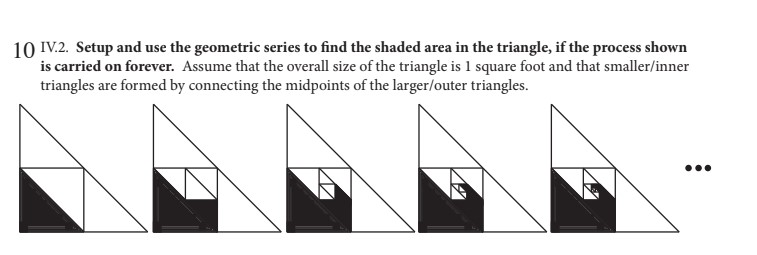 Solved 10 IV.2. Setup and use the geometric series to find | Chegg.com