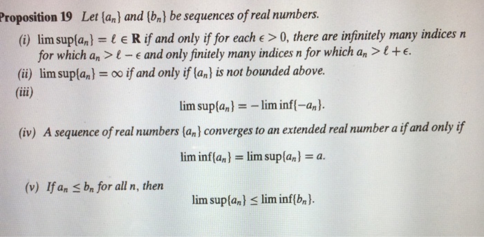 Solved Let {a_n} and {b_n} be sequences of real numbers. lim | Chegg.com