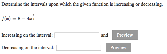 Solved Determine the intervals upon which the given function | Chegg.com