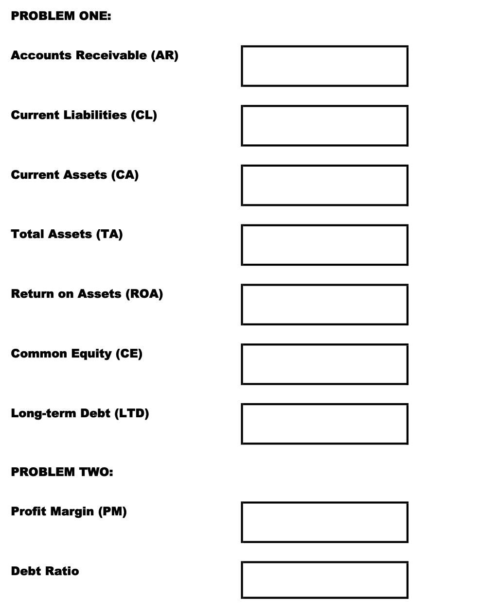 Solved Problem ONE: (MILLIONS of DOLLARS) -- Do not round | Chegg.com