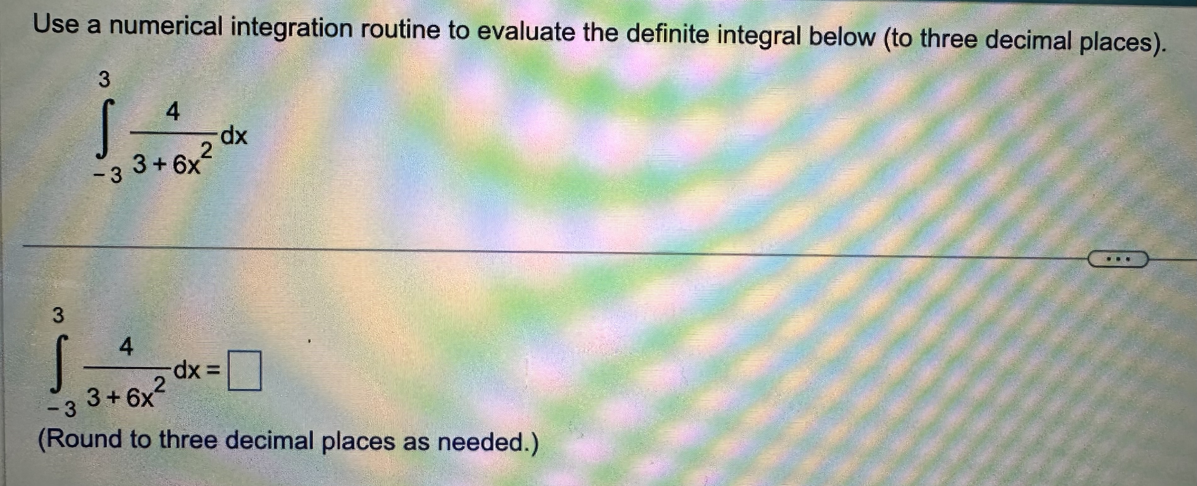 Solved Use a numerical integration routine to evaluate the | Chegg.com