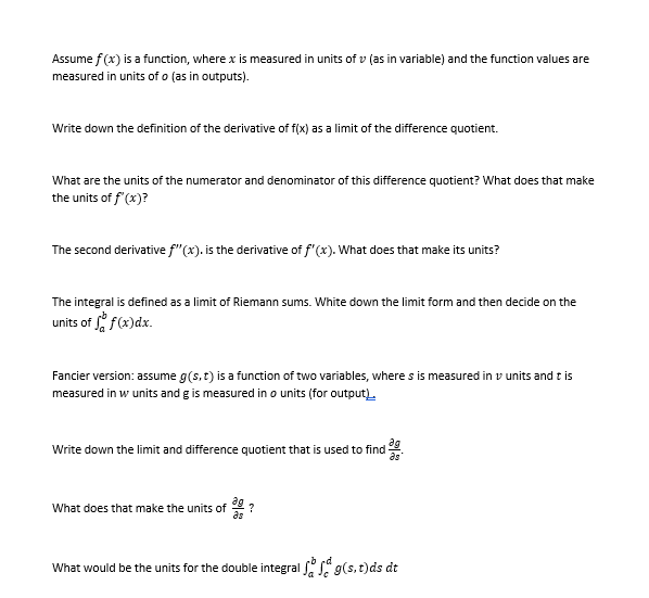 Solved Assume f(x) is a function, where x is measured in | Chegg.com