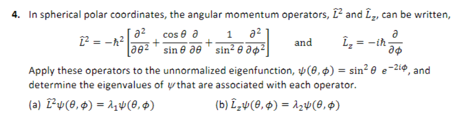 Solved In spherical polar coordinates, the angular momentum | Chegg.com