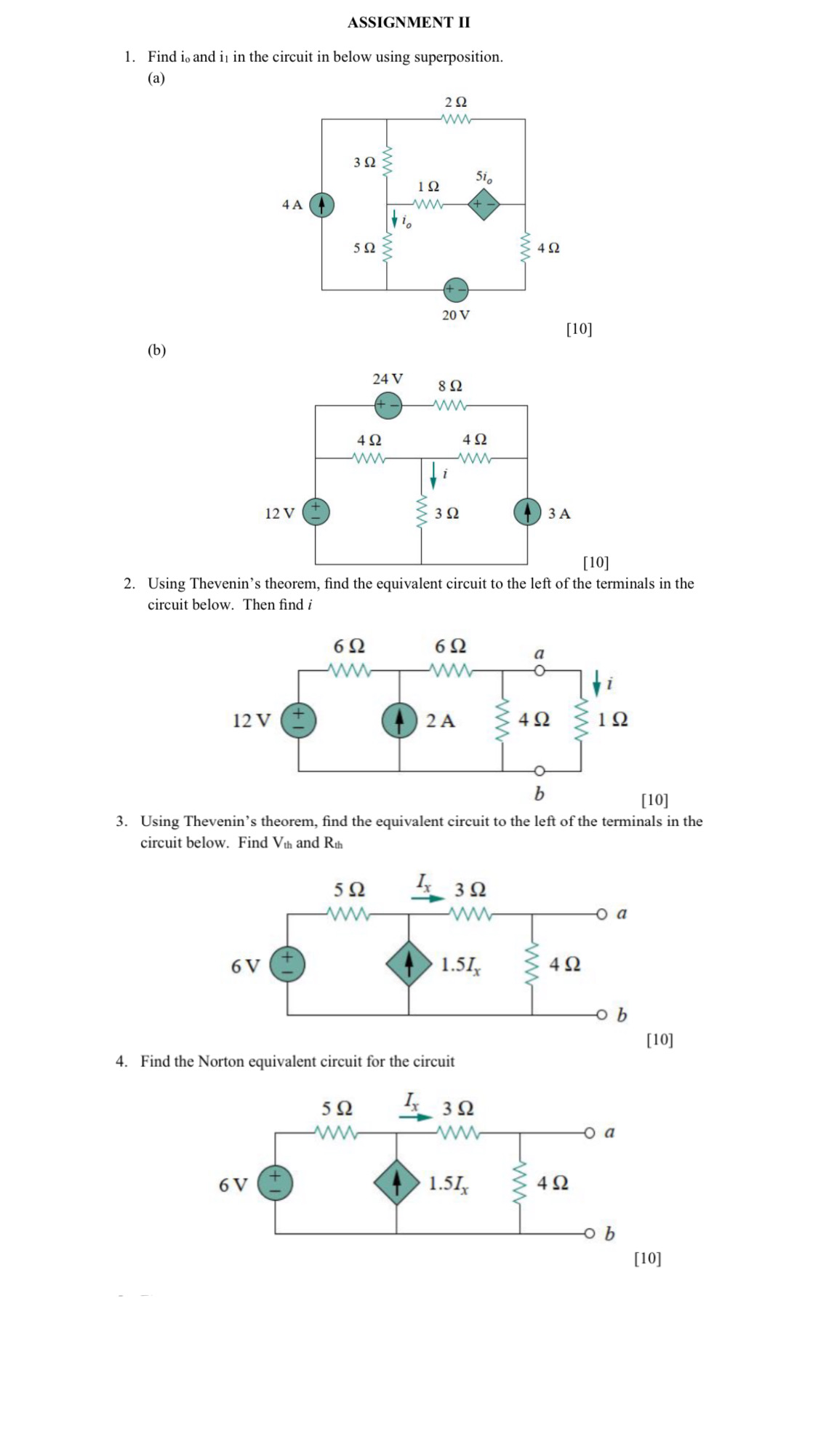 Solved 1. Find io and i1 in the circuit in below using | Chegg.com