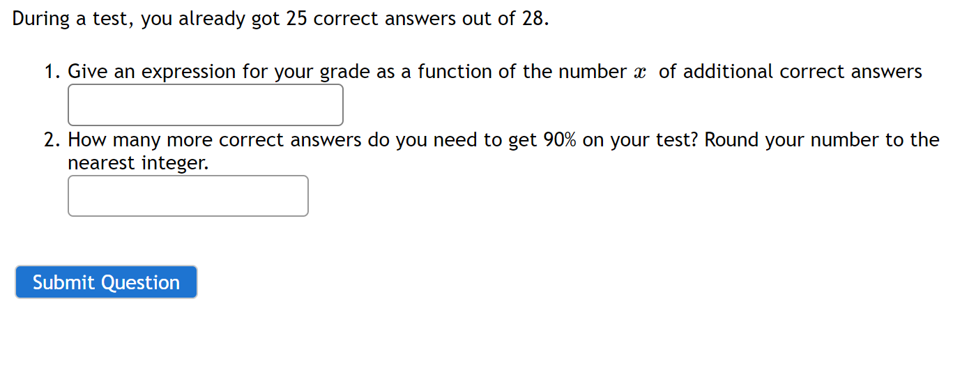 Solved During a test, you already got 25 correct answers out | Chegg.com