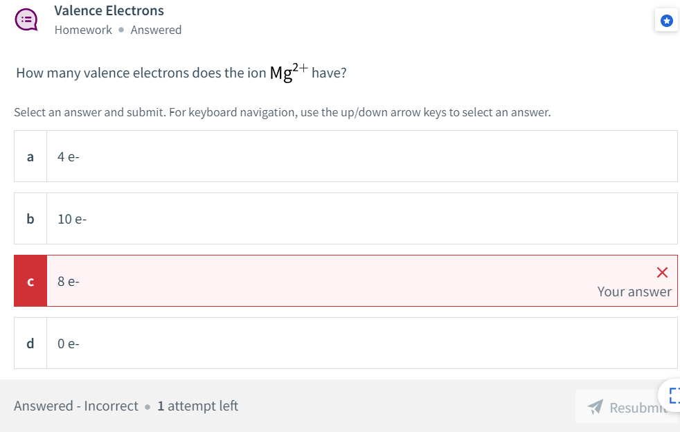 Solved Valence Electrons Homework. Answered How many valence | Chegg.com