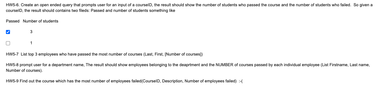 Solved HW5-6. Create an open ended query that prompts user | Chegg.com