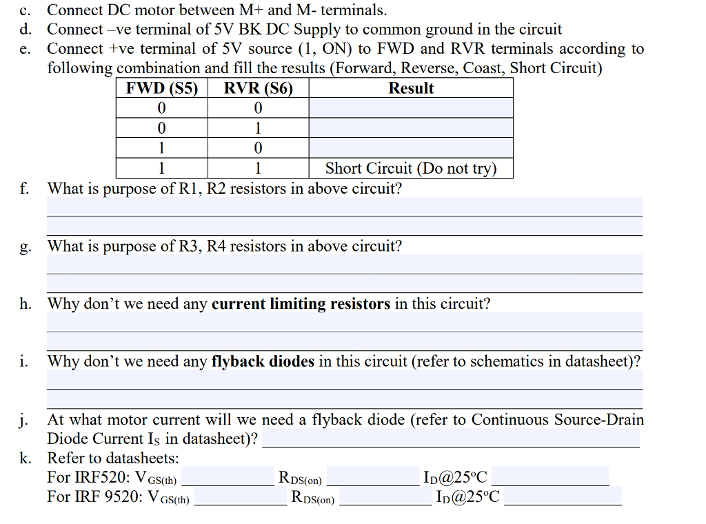 b. Build the H-Bridge circuit below using 2 PMOS (S1, | Chegg.com