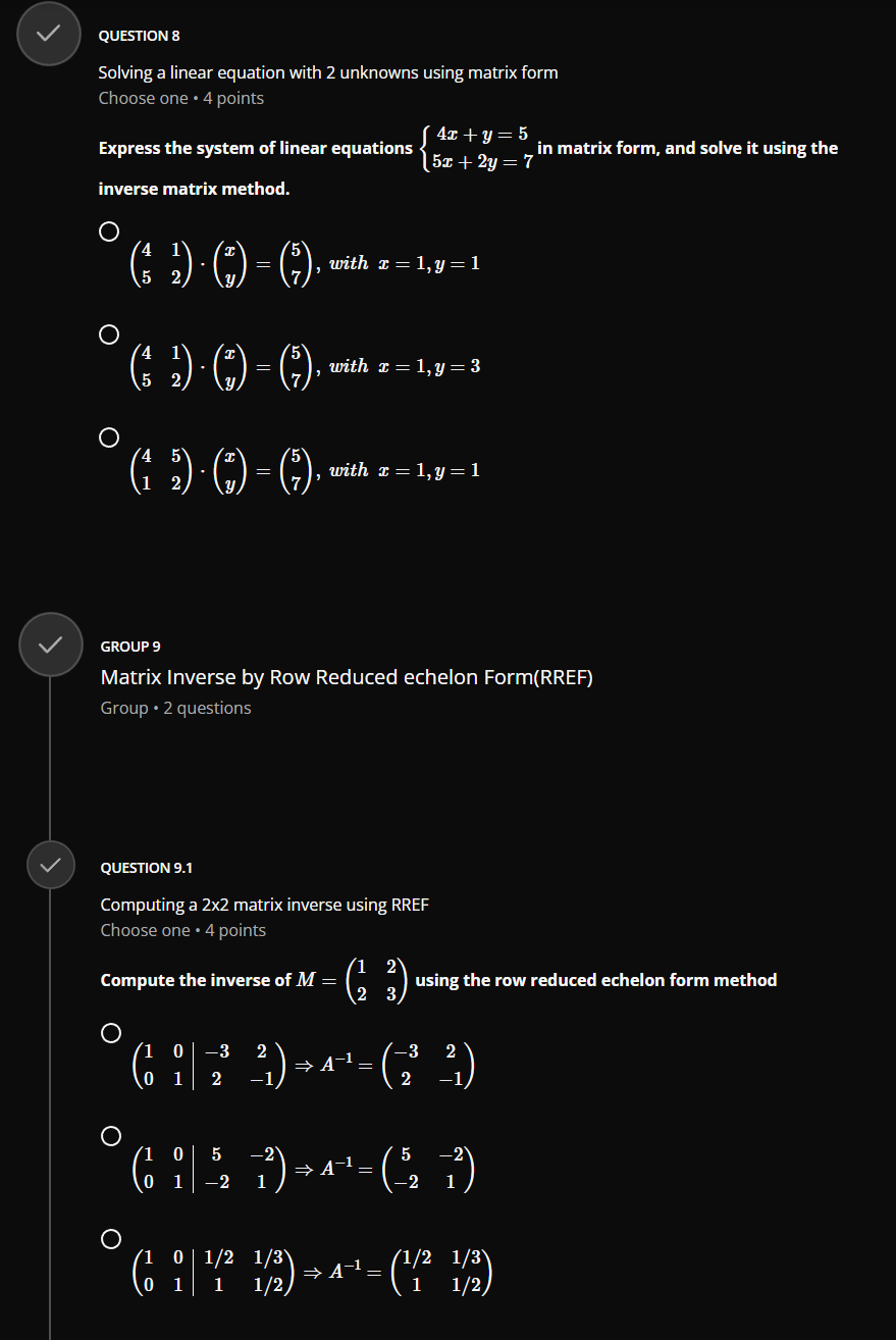 Solved Group 3 Minor Determinant An Cofactor Group ⋅2 5156