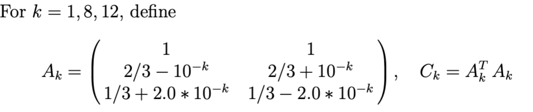 Solved (a) Use matlab to compute the singular values of | Chegg.com