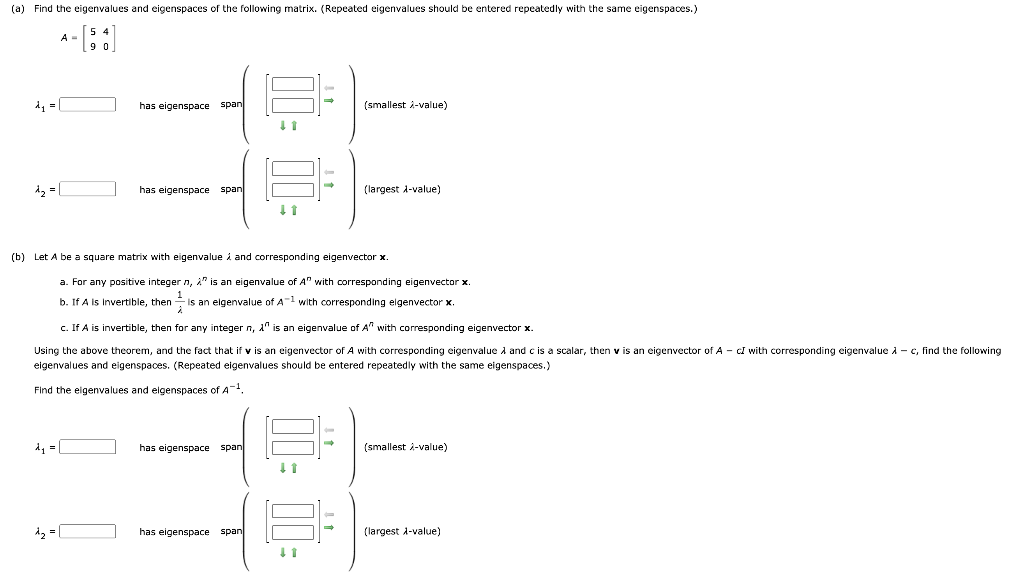 Solved (a) Find the eigenvalues and eigenspaces of the | Chegg.com