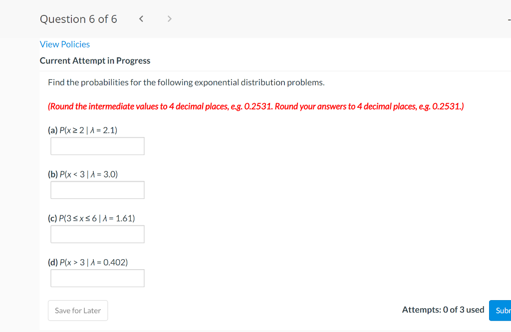 Solved Question 6 Of 6 View Policies Current Attempt In