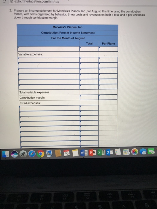 Solved Problem 1-19A Contribution Format versus Traditional | Chegg.com