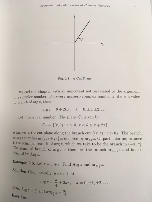 Solved Complex Analysis and arg(1 + iV3) + 2km, k = 0, +1, | Chegg.com