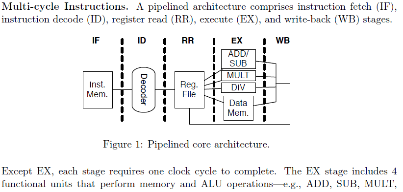 Multi-cycle Instructions. A pipelined architecture | Chegg.com