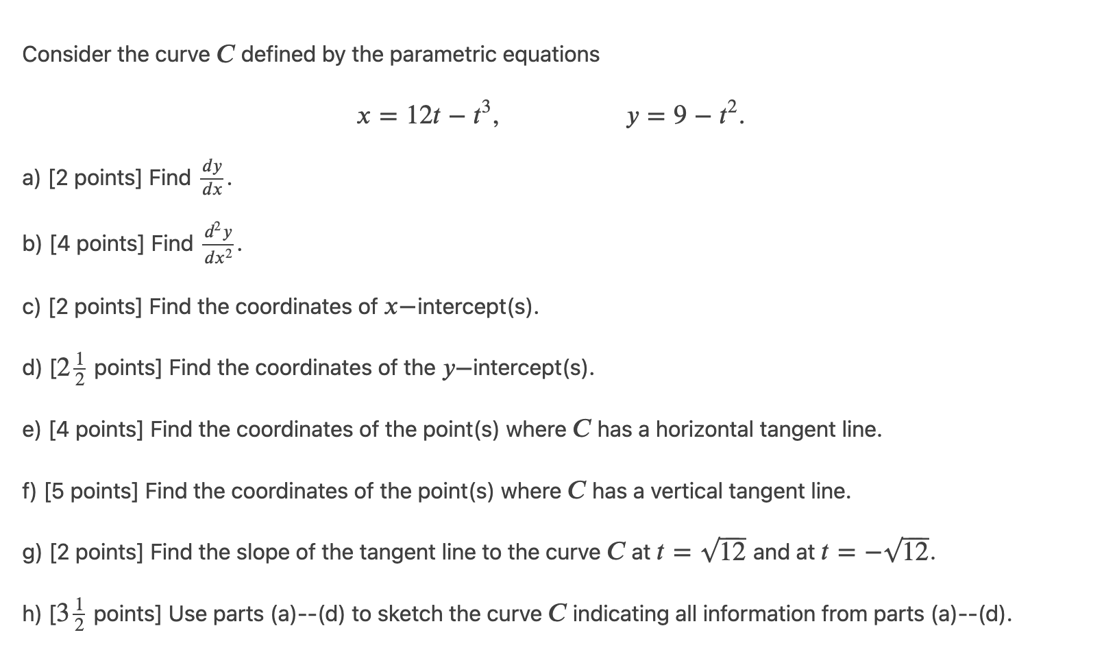 Solved Consider the curve C defined by the parametric | Chegg.com
