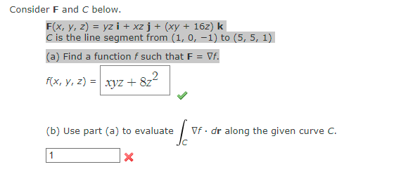 Solved F(x,y,z)=yzi+xzj+(xy+16z)kC ﻿is the line segment from | Chegg.com