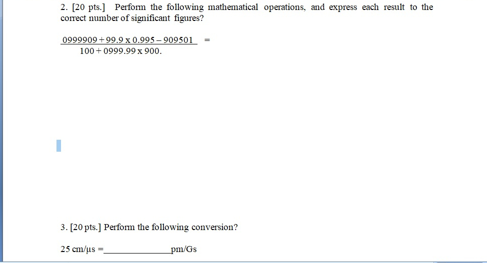 Solved Perform the following mathematical operations, and | Chegg.com