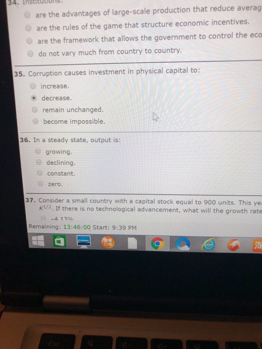Solved 4. Institutions are the advantages of large-scale | Chegg.com