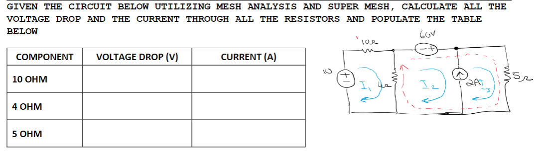 Solved GIVEN THE CIRCUIT BELOW UTILIZING MESH ANALYSIS AND | Chegg.com