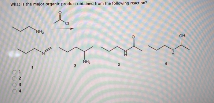 Solved What is the major organic product obtained from the | Chegg.com