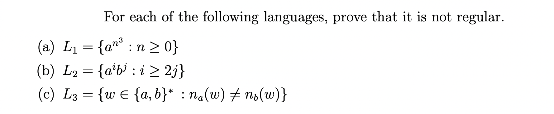 Solved For each of the following languages, prove that it is | Chegg.com