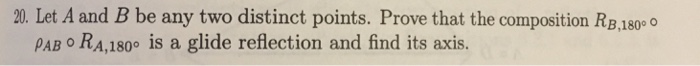 Solved 20, Let A and B be any two distinct points. Prove | Chegg.com