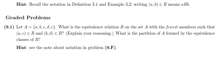 Solved Hint: Recall the notation in ﻿Definition 3.1 ﻿and | Chegg.com