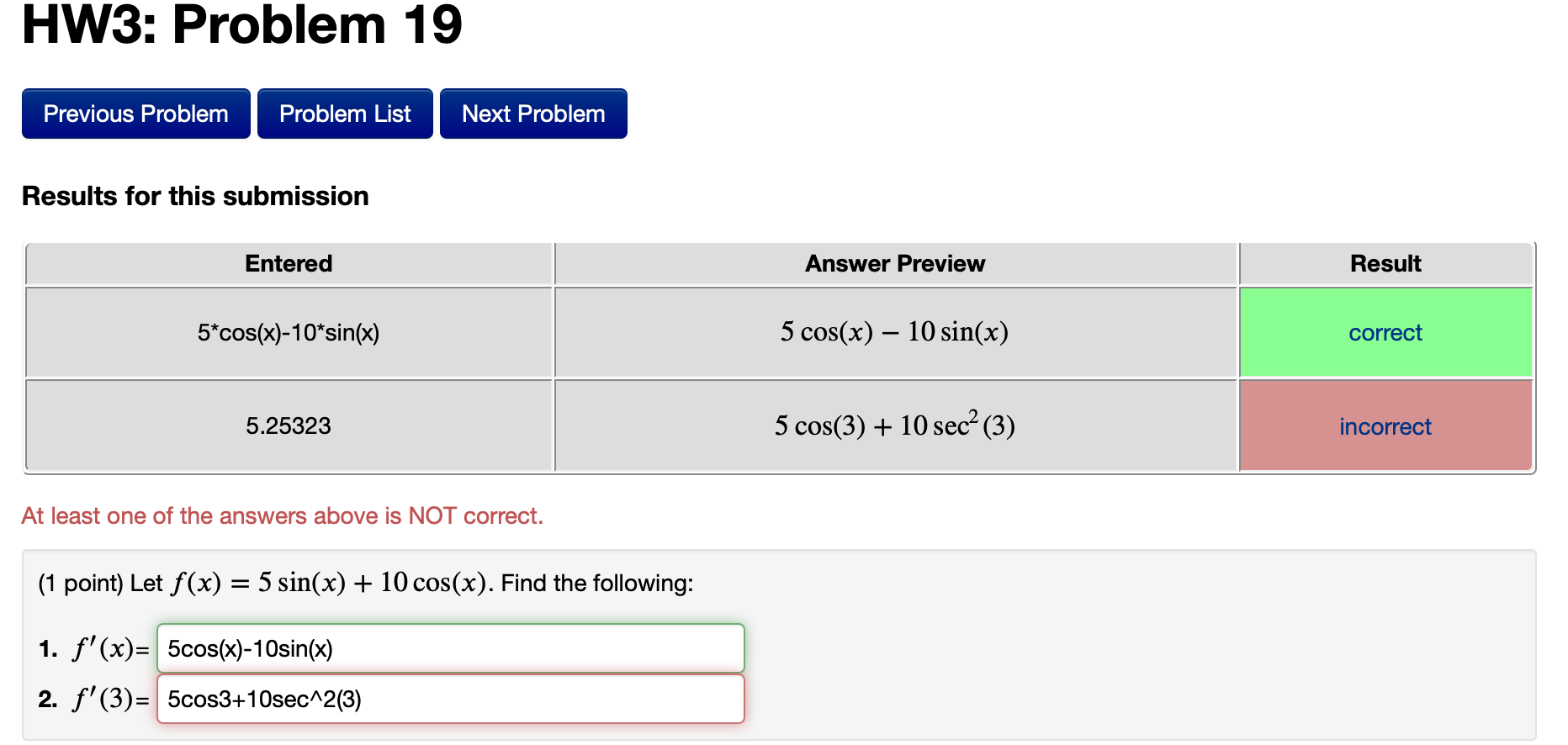 Solved HW3: Problem 18 Previous Problem Problem List Next | Chegg.com