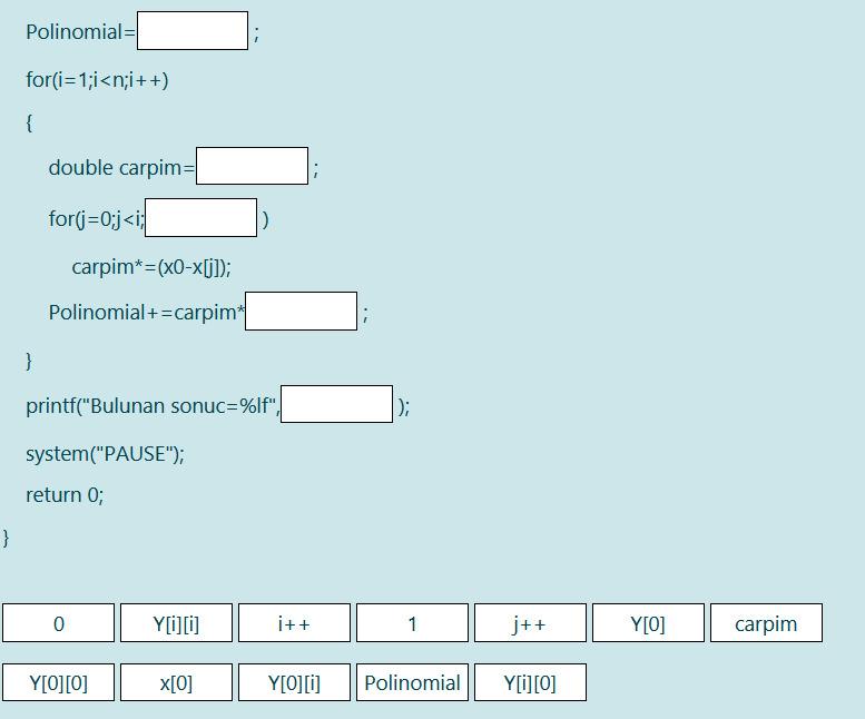 Solved The following C code is used to interpolate the value | Chegg.com
