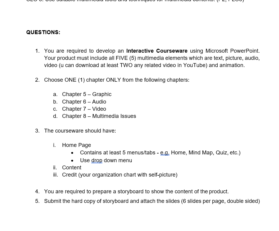 Solved 1. You are required to develop an Interactive | Chegg.com